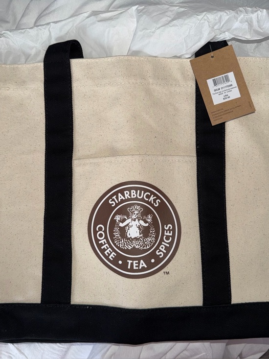 Bags | The Original Starbucks Logo Canvas Tote | Poshmark